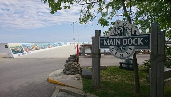 Fishing From the Gimli Pier - Wheelchair Adventures Manitoba